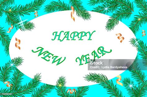 크리스마스 나뭇가지와 텍스트를 위한 장소가 있는 흰색 타원형 프레임이 있는 겨울 배경 0명에 대한 스톡 벡터 아트 및 기타 이미지 0명 12월 1월 Istock