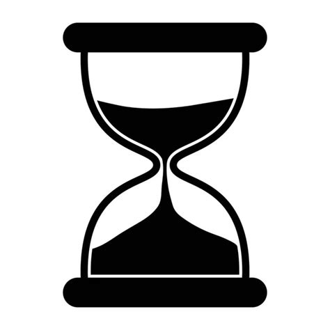 Песочные часы иконка «Песочные часы Вектор черный силуэт — Векторное изображение © Naddya