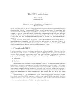 The CRUD Methodology Akivaleffert Com The Crud Methodology Akivaleffert Com Pdf PDF4PRO