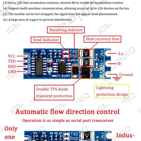 โมดูลควบคุมการไหลอัตโนมัติ ttl turn rs485 485 เป็น serial uart shopee