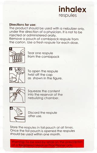 Inhalex 15 Mg Respules 2 Ml Pack Of 5 Order Inhalex 15 Mg Respules 2 Ml Pack Of 5 Online