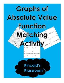 Graphs Of Absolute Value Function Matching Activity By Kincaid S Klassroom