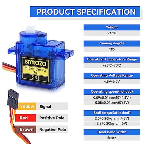 Snapklik Com Smraza Pcs SG G Micro Servo Metal Geared Motor Kit For RC Robot Arm Hand