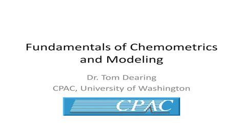 download pdf fundamentals of chemometrics and modeling
