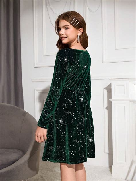 მწვანე ხავერდოვანი საშობაო კაბა საქორწილო კაბები