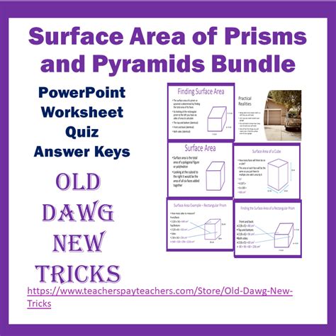 Surface Area Of Prisms And Pyramids Bundle Worksheets Library