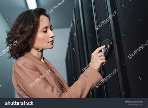 Programmer Touching Control Panel While Making Stock Photo Shutterstock