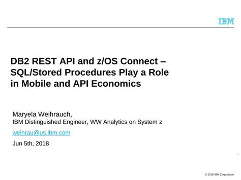 Pdf Db2 Rest Api And Zos Connect Sqlstored Procedures Play A