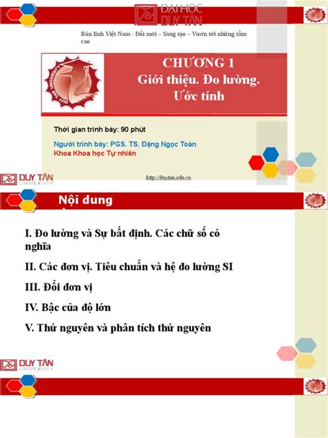Phy 101 Vat Li Dai Cuong A1 Tieng Viet 2020s Lecture Slides 1 Pdf