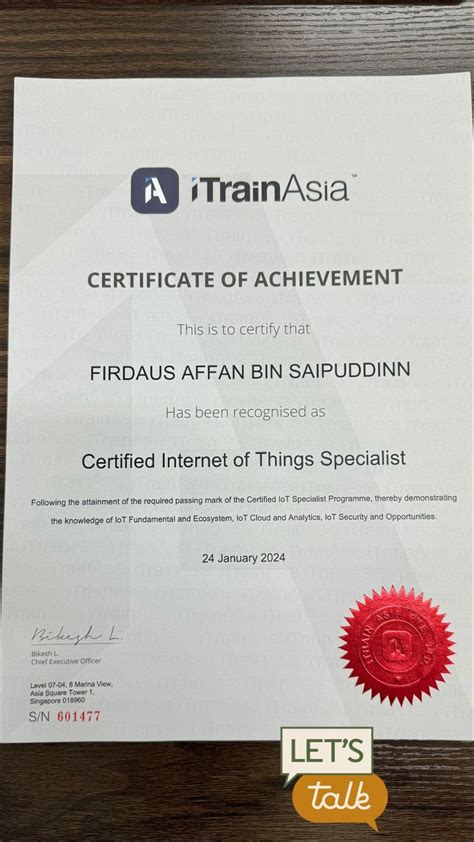 Firdaus Affan On Linkedin Iot Certification Technology Techethics