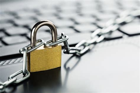 Padlock On Computer Keyboard Network Security Data Security And