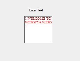 How To Set The Font Of The Content Present In The Richtextbox In C Geeksforgeeks