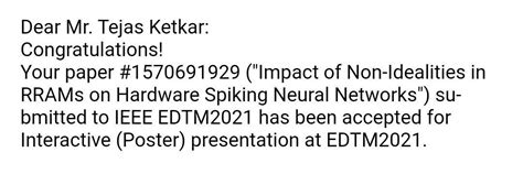 tejas ketkar on linkedin ieee edtm2021 snn 32 comments