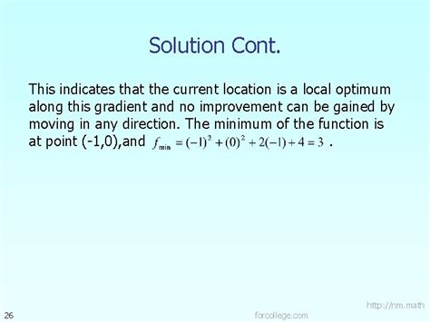 Numerical Methods Multidimensional Gradient Methods In Optimization Theory