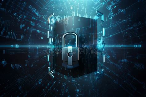 The Internet Data Privacy Information Security Concep Generative Ai Stock Illustration