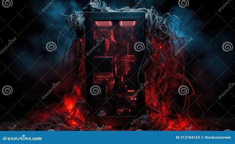 Sinister Computer Hacker Generative Ai Illustration Royalty Free Stock Image Sinister Computer Hacker Generative Ai Illustration Royalty Free Stock Image
