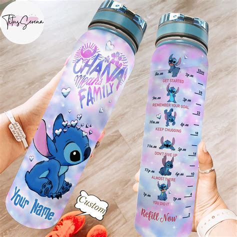 Personalized Disney Lilo Stitch 32oz Water Tracker Bottlecu Inspire