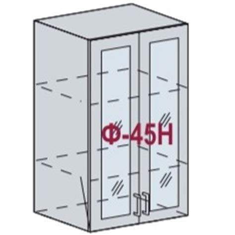 Купить Шкаф 2 х дв со стеклом высокий ШВС Валерия М в Ростове на Дону