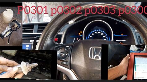 Honda Fit Engine sign on code p0301 p0302 p0303 p0300 problem solution - YouTube