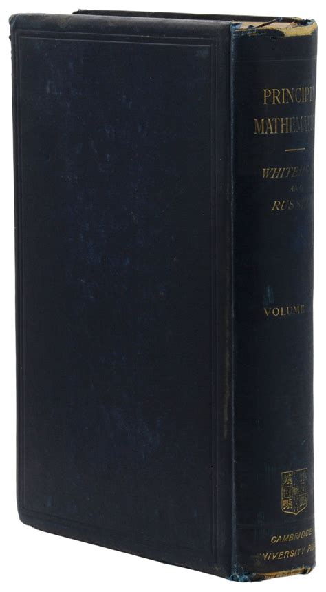 Principia Mathematica De Russell Bertrand Alfred North Whitehead 1913 First Edition