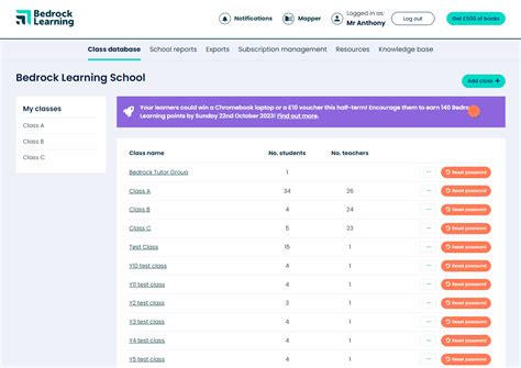 Manual Schools Addingupdating Classes And Learners Bedrock Learning