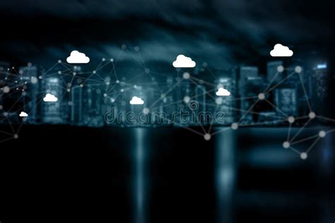 Cloud Computing Diagram Network Data Storage Technology Service Stock Image Image Of Idea