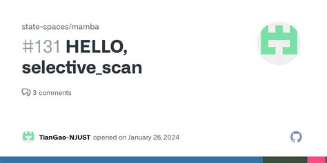 HELLO Selective Scan Issue 131 State Spaces Mamba GitHub