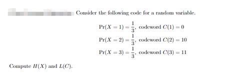 Solved Consider The Following Code For A Random Variable Chegg