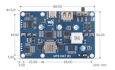 Waveshare Ups Hat E For Raspberry Pi 5 4 3b Takes Four 21700 Lithium