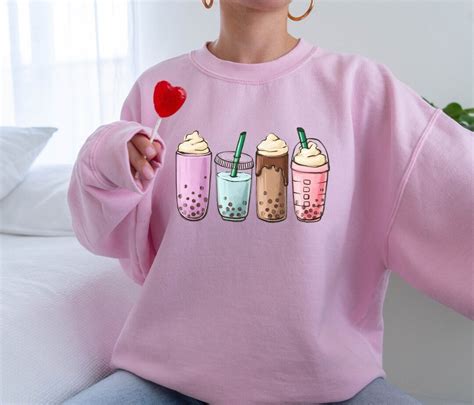 Boba Tea Sweatshirt Bubble Tea Sweatshirt Cute Bubble Shirt Boba