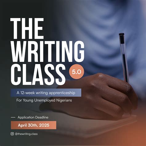 The Writing Class 5 0 Is Here Applications Are Open Till April 30th