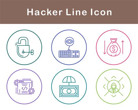 Hacker Vector Icon Set 21506496 Vector Art At Vecteezy