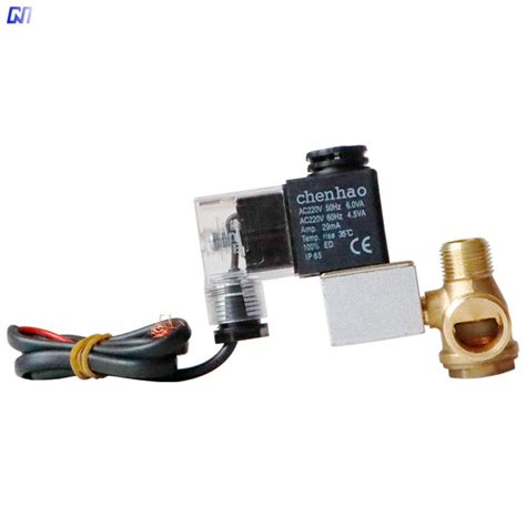 空压机电磁排气阀控制阀止回阀电池阀220v气泵电磁单向阀气泵配件 虎窝淘