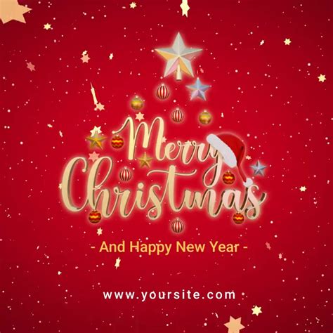 Merry Christmas And Happy New Year Animation Template Postermywall