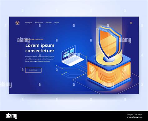 Cybersecurity Software Blue Landing Page Template Antivirus Malware