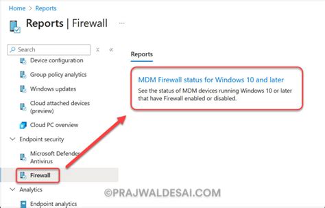 Microsoft Intune Firewall Policy Reports Prajwal Desai