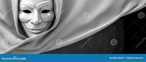 Mask Anonymous Hacker Dark Web Violation Of Internet Security Banner Made With Generative Ai