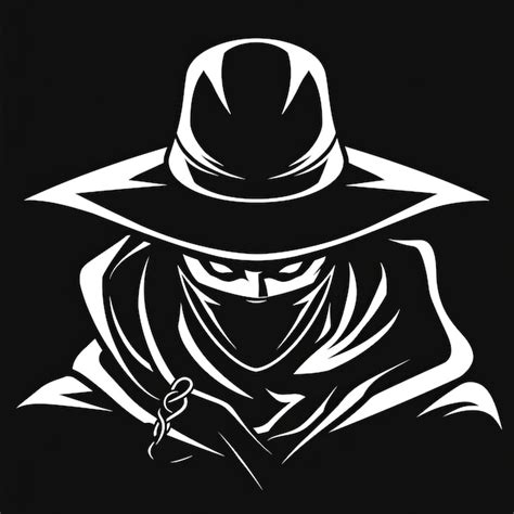 Premium Photo Logo With A Hooded Hacker