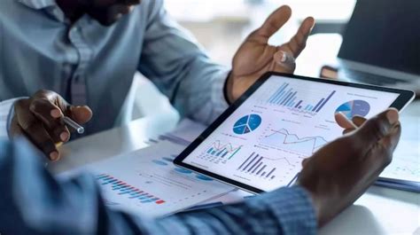 Premium Photo Analyzing Financial Data On Tablet