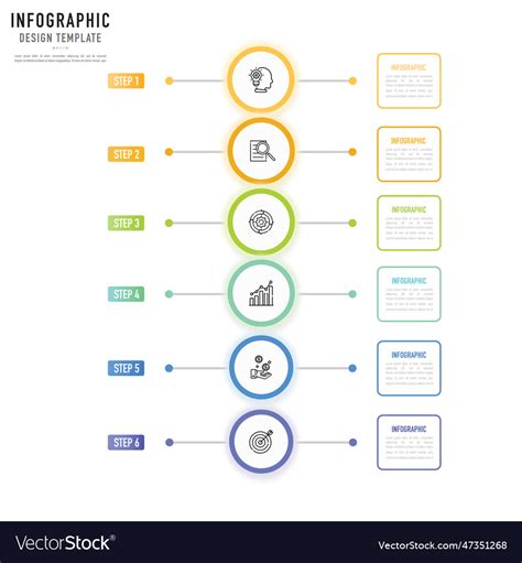Circular Mind Map Infographic For Business Vector Image