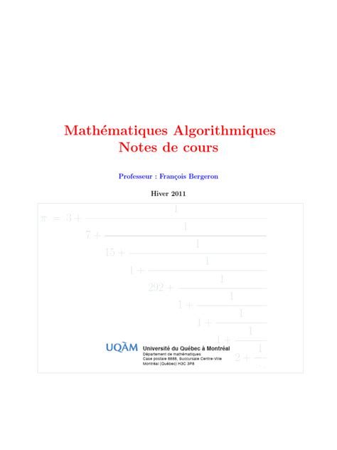 Math Algo Pdf