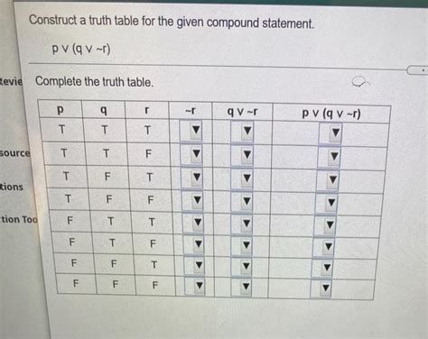 Solved Construct a truth table for the given compound | Chegg.com
