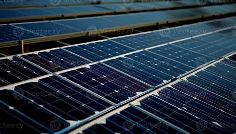 Blue Solar Panels Collect Sunlight For Electricity Generated By AI 25119070 Stock Photo At Vecteezy