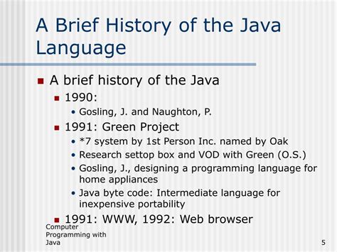 Ppt Computer Programming With Java Powerpoint Presentation Free Download Id6239122