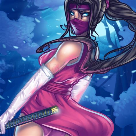 How To Draw A Female Ninja Ninja Girl Drawing Step By Step By Dawn Ninja Girl Female