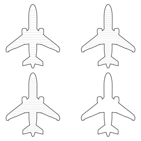 Шаблон для листа у формі Боїнга 737 Вироби з паперу для дітей