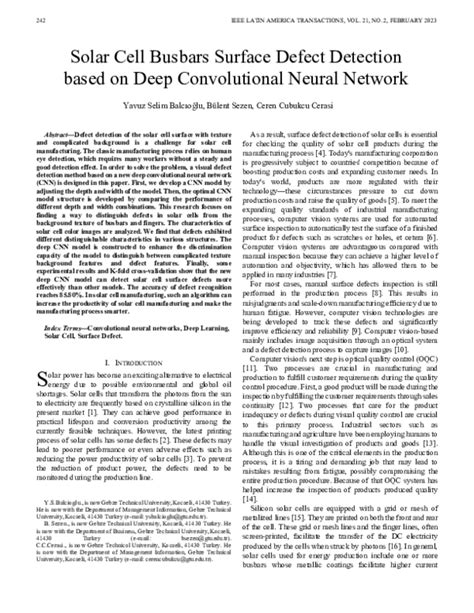 Pdf Solar Cell Busbars Surface Defect Detection Based On Deep