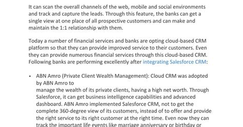 What Is The Role Of Salesforce In Banking By Janbask Issuu