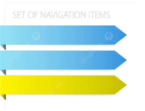 paper arrows modern navigation items business sidebar browse vector