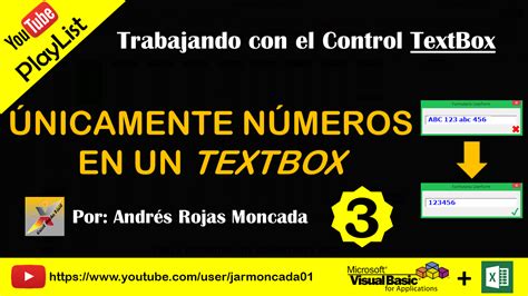 Youtubecomcexcelhechofacil Únicamente Números En Un Textbox Vba